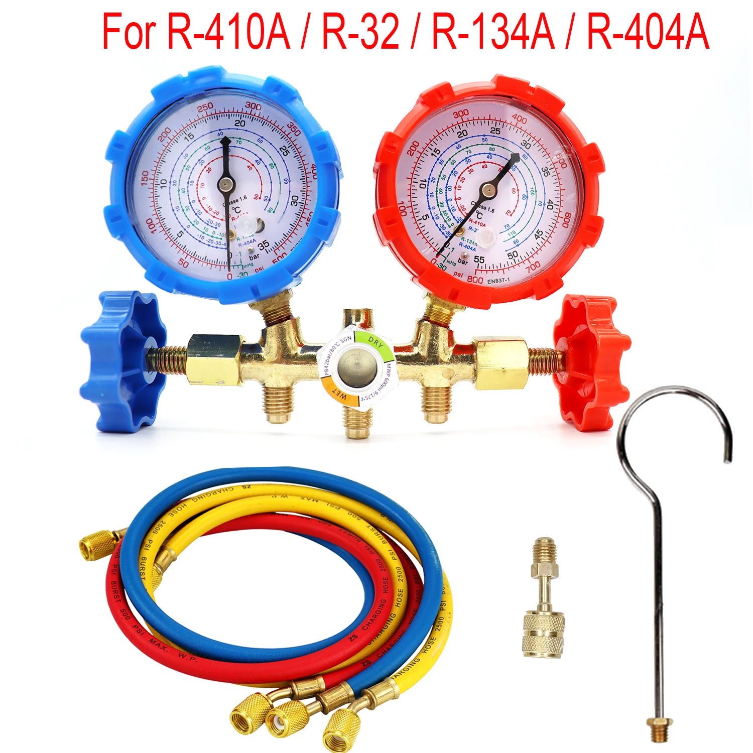 Gauge Marked R410A R404A R134A Refrigerant Manifold Gauge Air Condition Refrigeration Set Air ...