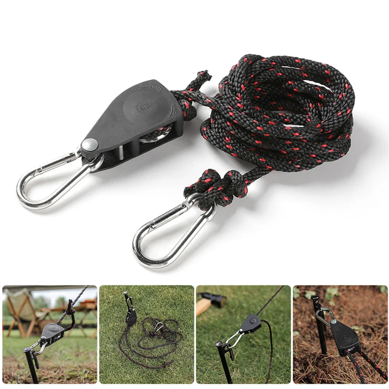 Outdoor Tent Fixed Buckle Pulley Tensioner Adjustable Rope Fastener ...