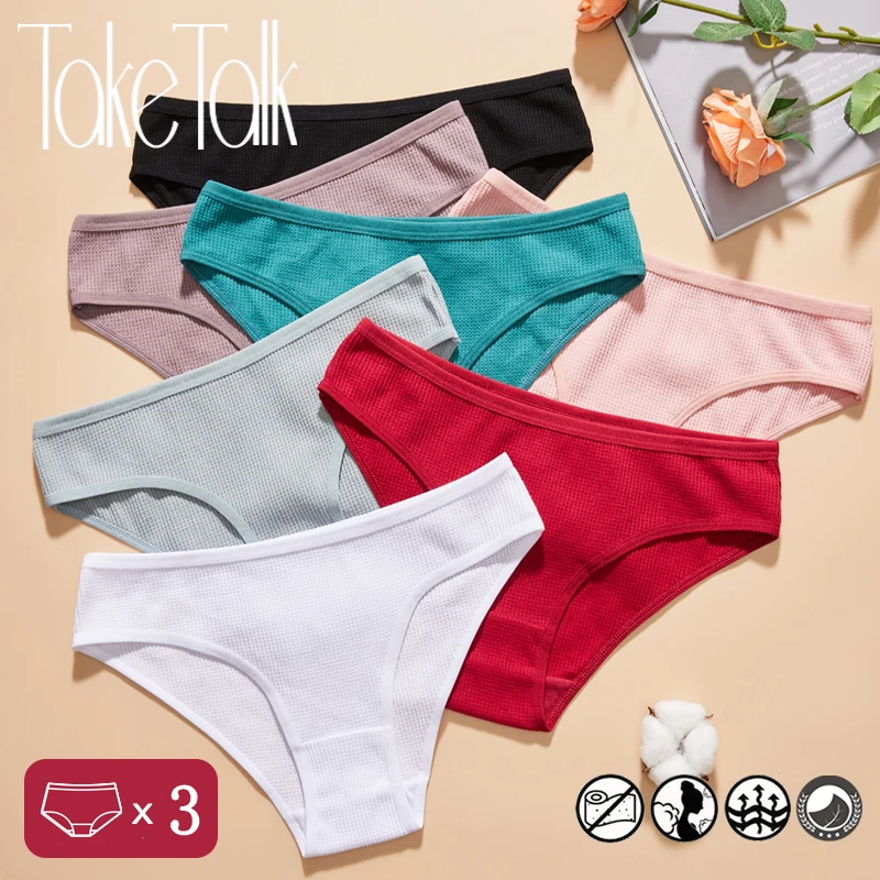 Bragas-de-algod-n-Waffle-para-mujer-ropa-interior-de-tiro-bajo-alta ...