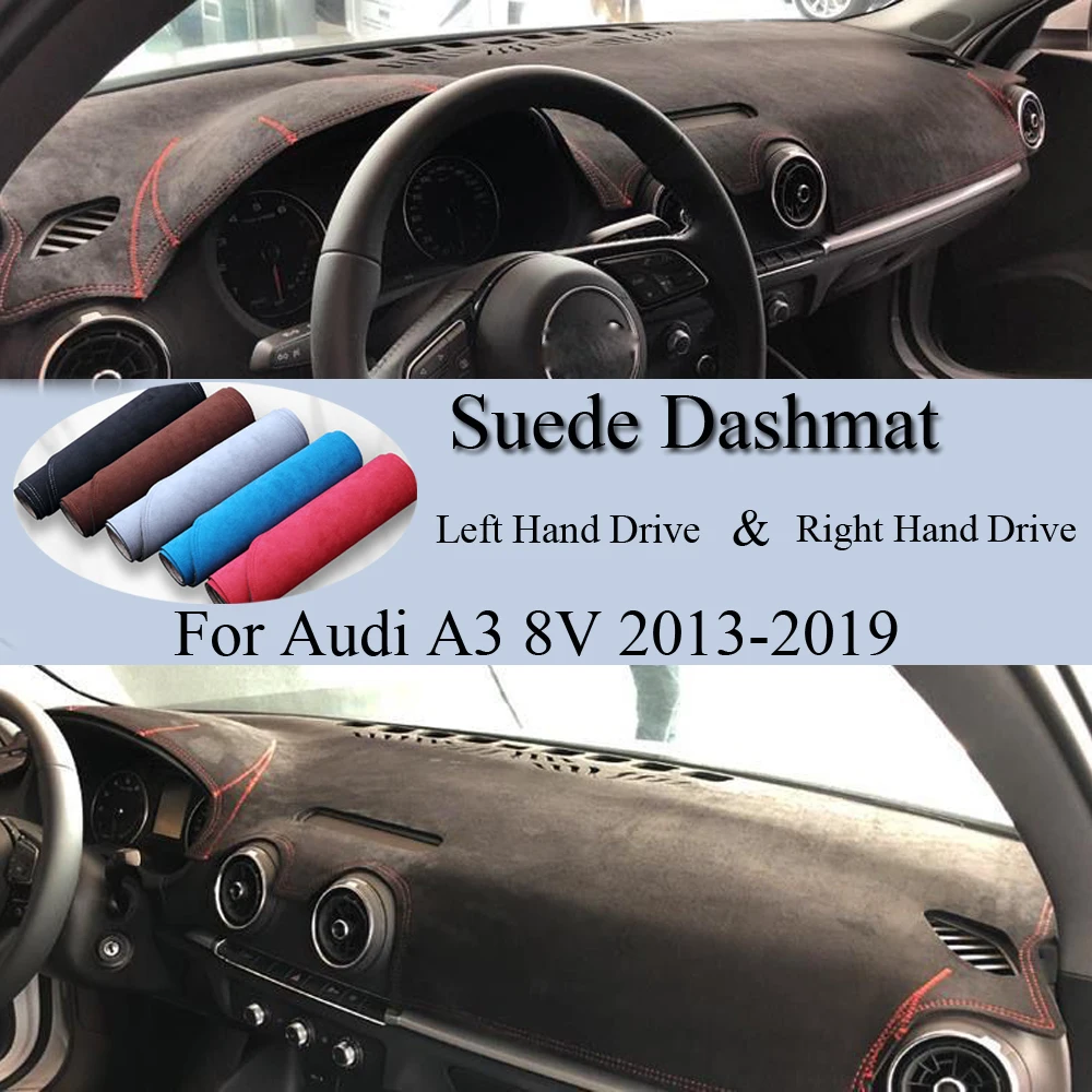 For Audi A3 8V 2013 2014 2015 2016 2019 S line Suede Leather Dashmat ...