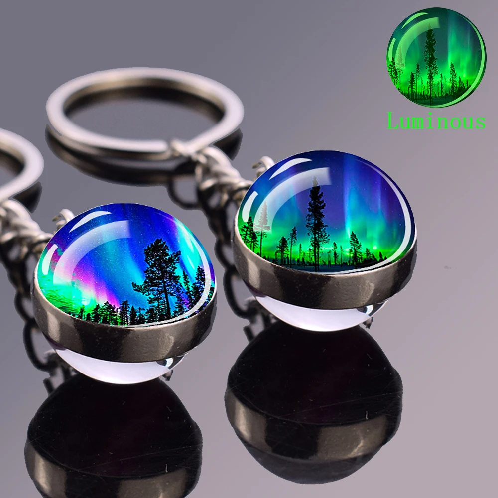 Northern-Lights-Luminous-Keychain-Glass-Ball-Aurora-Polar-Lights ...