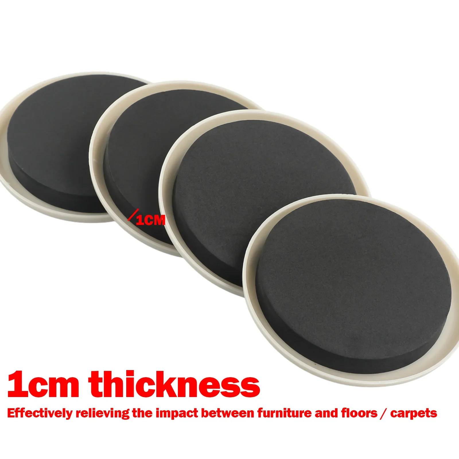 4pcs 3.5inch Furniture Slider Round EVA Moving Slider For Move Heavy ...