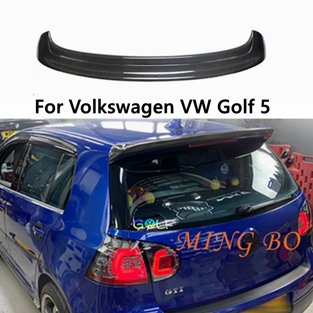 For-Volkswagen-VW-Golf-5-V-MK5-R32-GTI-Carbon-Fiber-Car-Rear-Roof-Lip ...