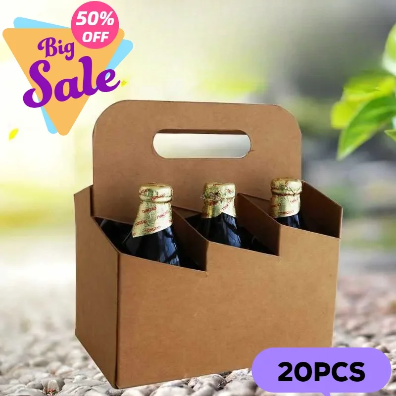 6-Bottles-of-Beer-Kraft-Cartons-Red-Wine-Cocktail-Boxes-Wine-Bottle ...