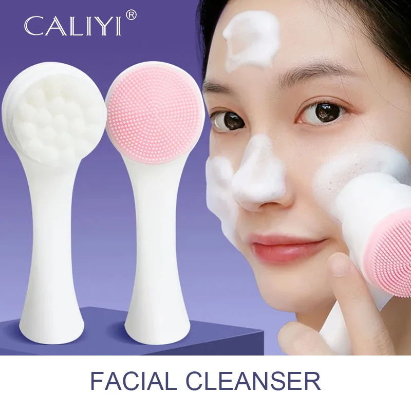 Facial Brush Double Sided Face Pore Cleaner Blackhead Removing Skin ...