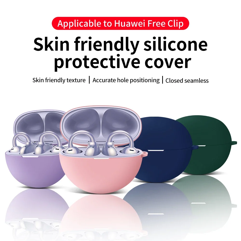 Silicone-TPU-Case-for-Huawei-Free-Clip-Case-Earphone-Headset-Soft-Cover ...