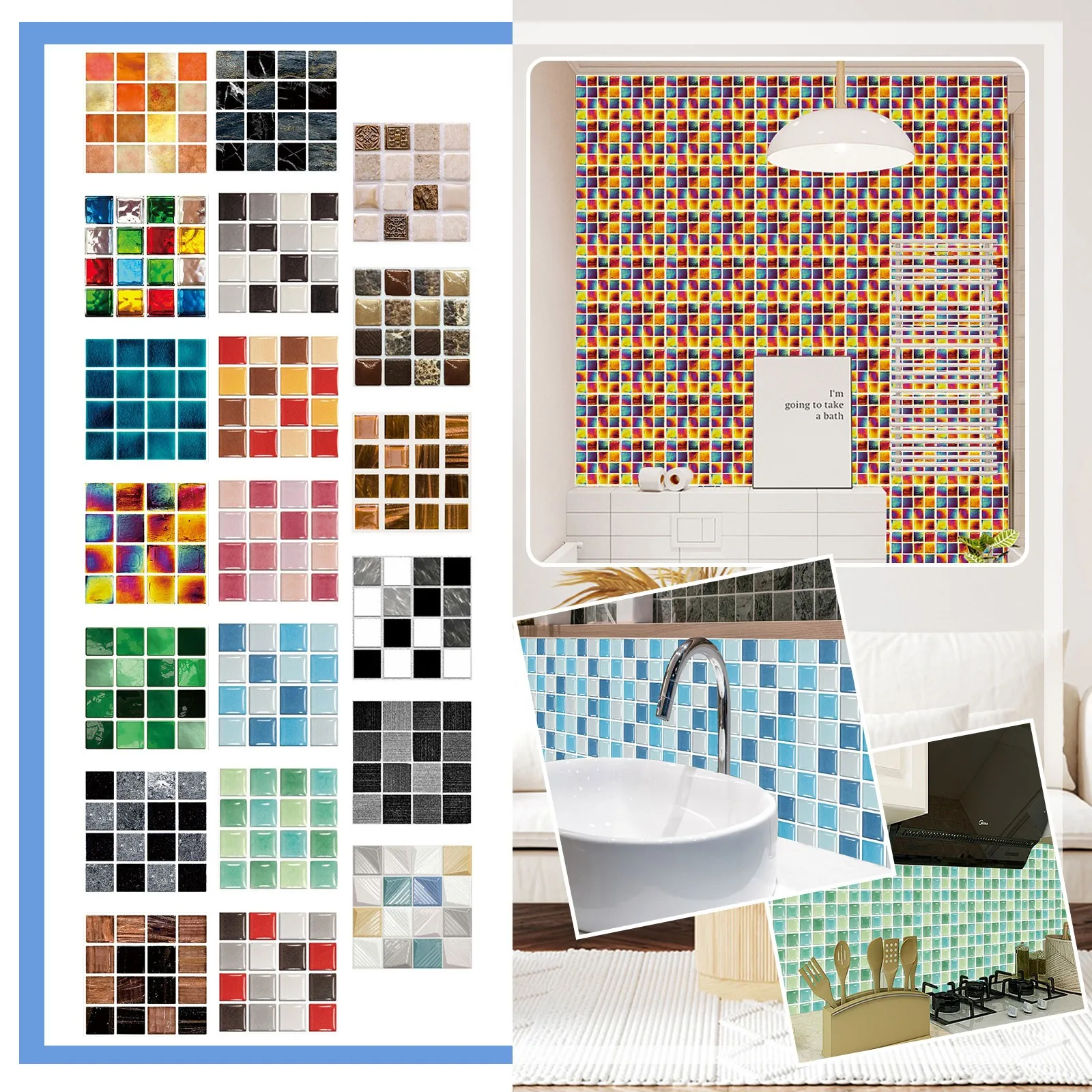 Waterproof-Kitchen-Wall-Stickers-Bathroom-Tables-Wall-Decals-Self ...