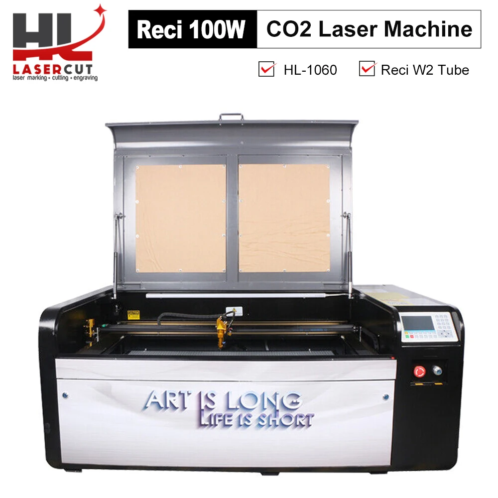 HL 1060 Reci 100W CO2 USB Laser Cutting Machine Laser Cutter 1000x600mm ...
