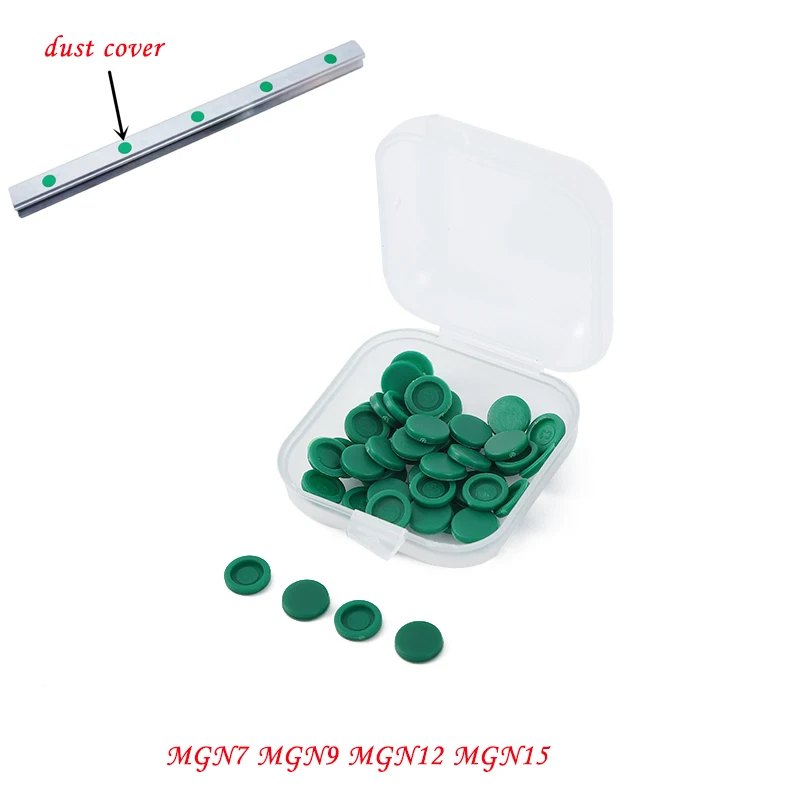 50pc HIWIN Linear Motion Rail Guide Dust Cover C3 Plastic Green Caps ...