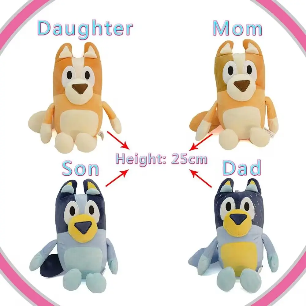 1-10pcsPlush-Dog-Bingo-Family-Plush-Toy-Cartoon-Dog-Soft-Stuffed ...