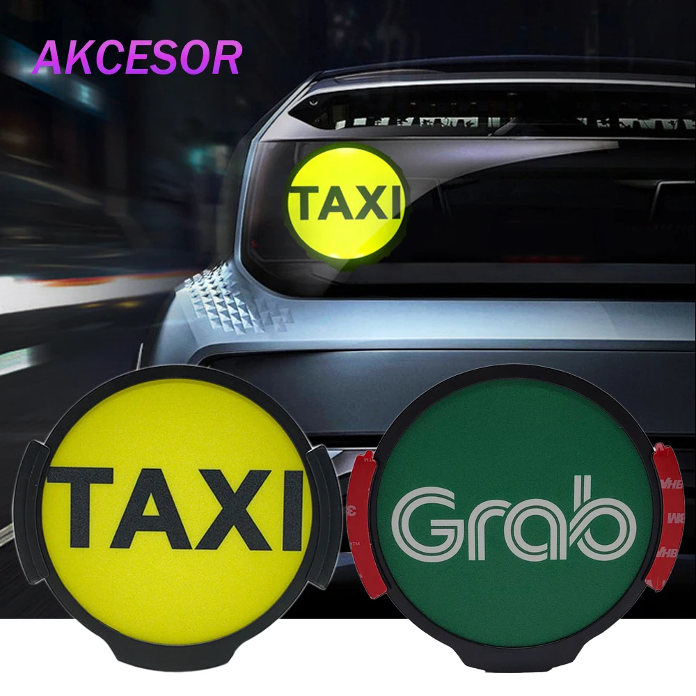 Taxi-Sign-LED-Signal-Lumineux-pour-Grab-Feel-Circle-Shape-Pare-Brise ...