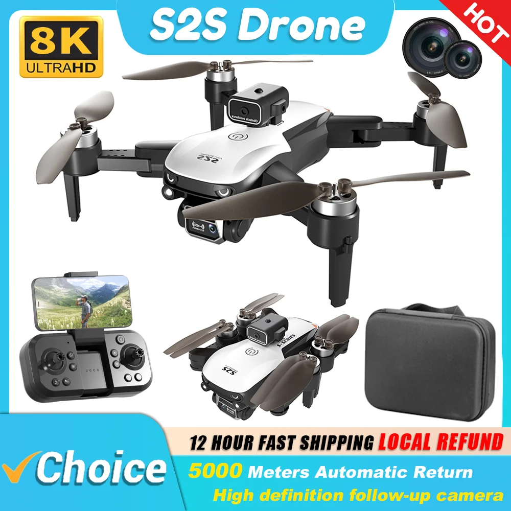 KBDFA-S2S-Mini-Drone-4k-8K-HD-Camera-Obstacle-Avoidance-Aerial ...