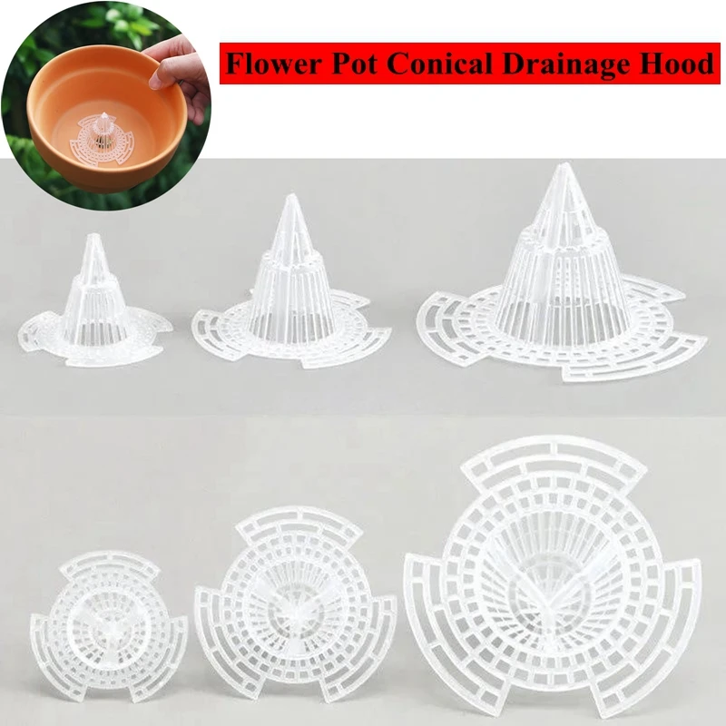 1~10 Pcs Garden Cone Flower Pot Drainage Hood Plant Bottom Grid Mat ...