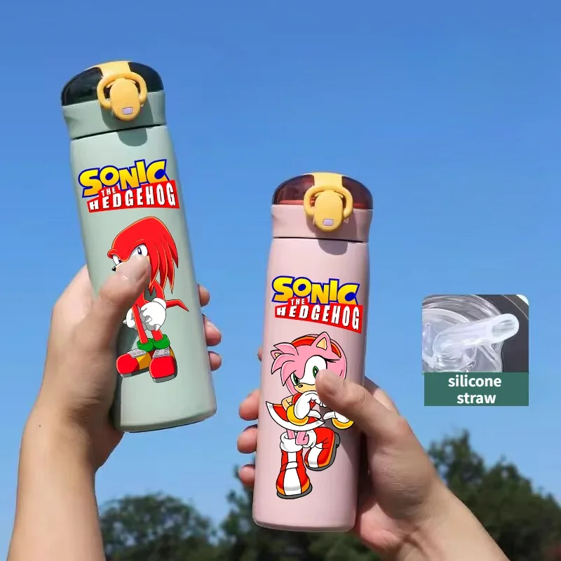 Sonic-The-Hedgehog-Childrens-460ml-Thermal-Cup-Straw-Water-Cup-Bouncing ...
