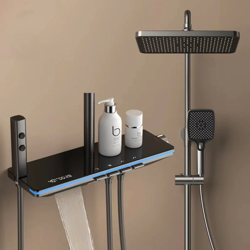 Grey-Shower-Set-Constant-Femperature-Showers-For-The-Bathroom-White ...