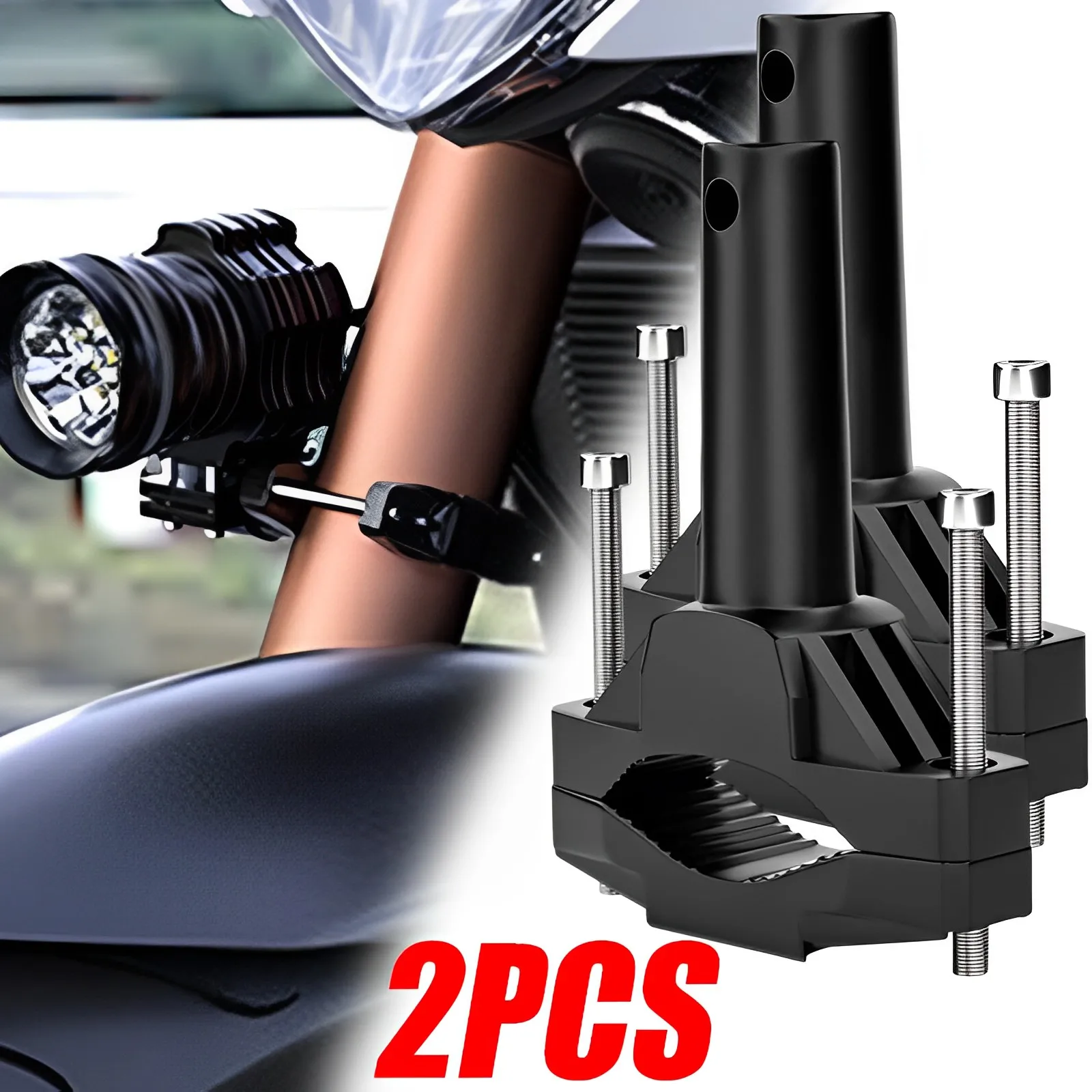 Motorcycle-Modified-Spotlight-Mount-Bracket-Universal-Headlight-Metal ...