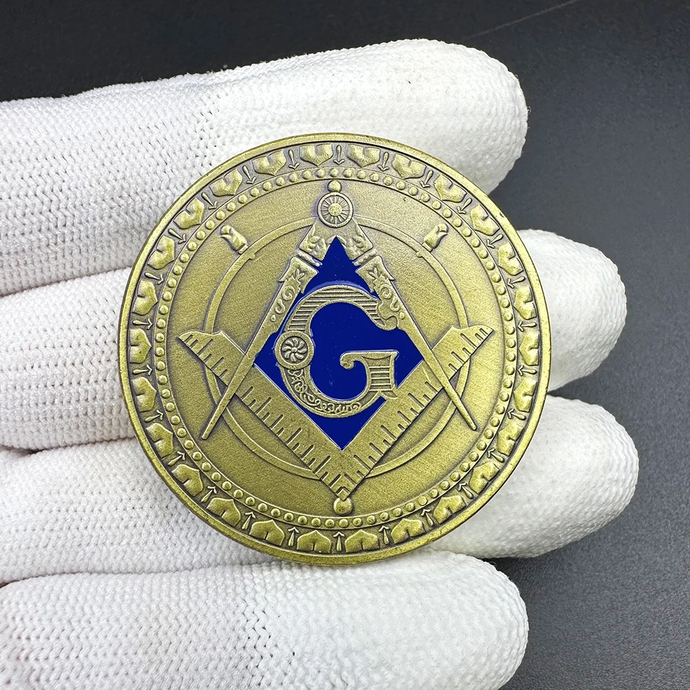 Moneda-de-bronce-mas-nica-coleccionable-insignia-de-masason-ficha ...