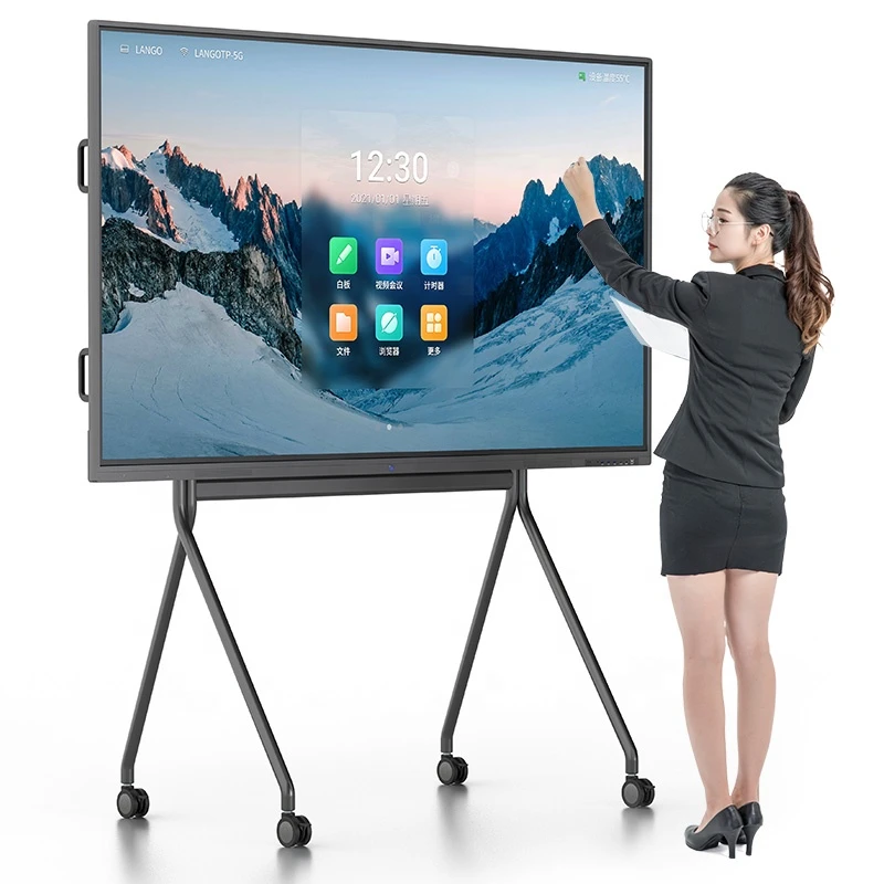 75 Inch LCD Touch Screen All in One PC Whiteboard Interactive Flat Panel for Education Meeting ...