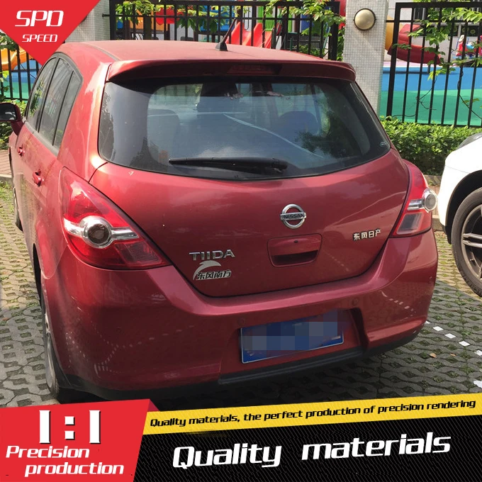 For Nissan Tiida Spoiler High Quality ABS Material Car Rear Wing Primer ...