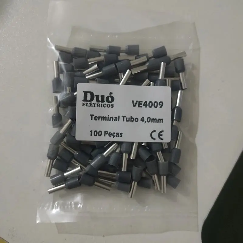 100pcs-Pack-Electrical-Tools-E4009-PVC-Corn-End-Wire-Crimping-Connectors-4-0mm2-Cable-Kits ...