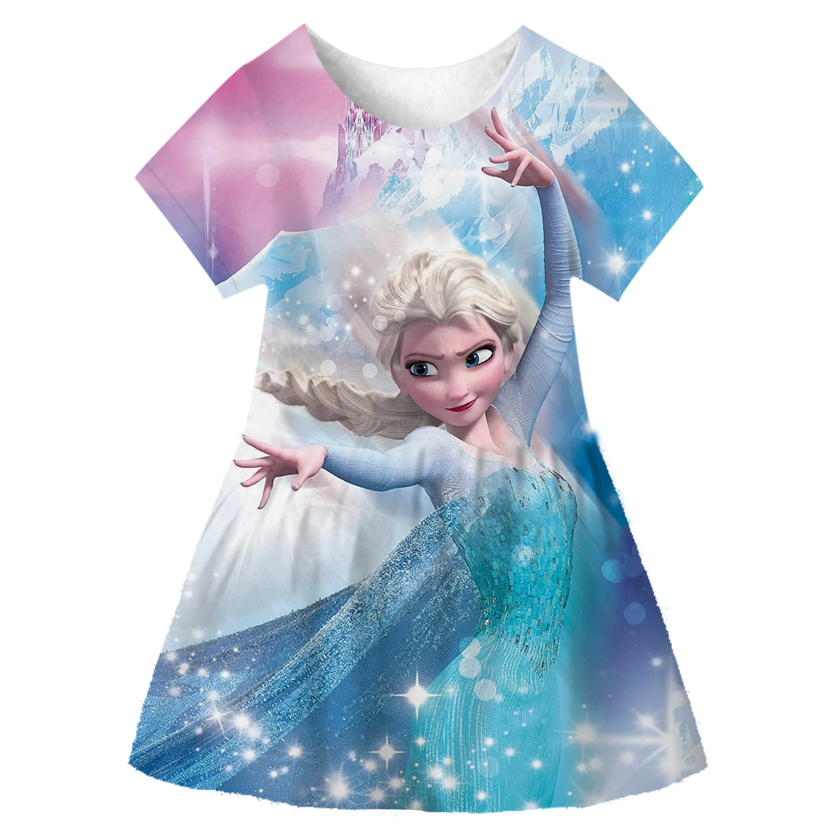 Summer-Frozen-2-Baby-Girls-Casual-Dress-Kids-Disney-Princess-Series ...