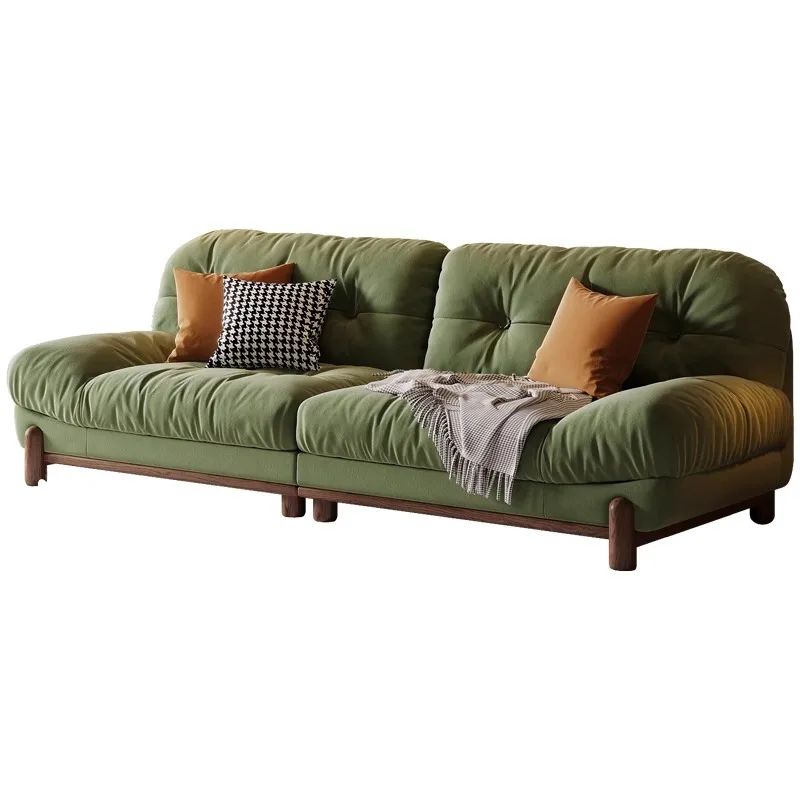 Italian pine sofa, retro vertical sofa with high-density sponge and ...