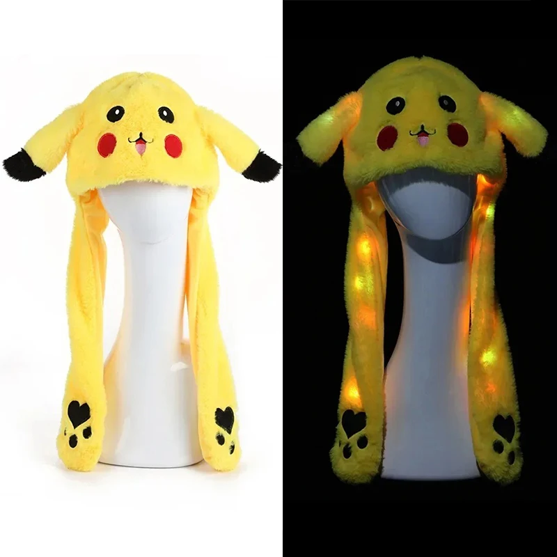 Pokemon-Pikachu-Plush-Hat-Kawaii-Cartoon-Pikachu-Bunny-Ears-Hat ...