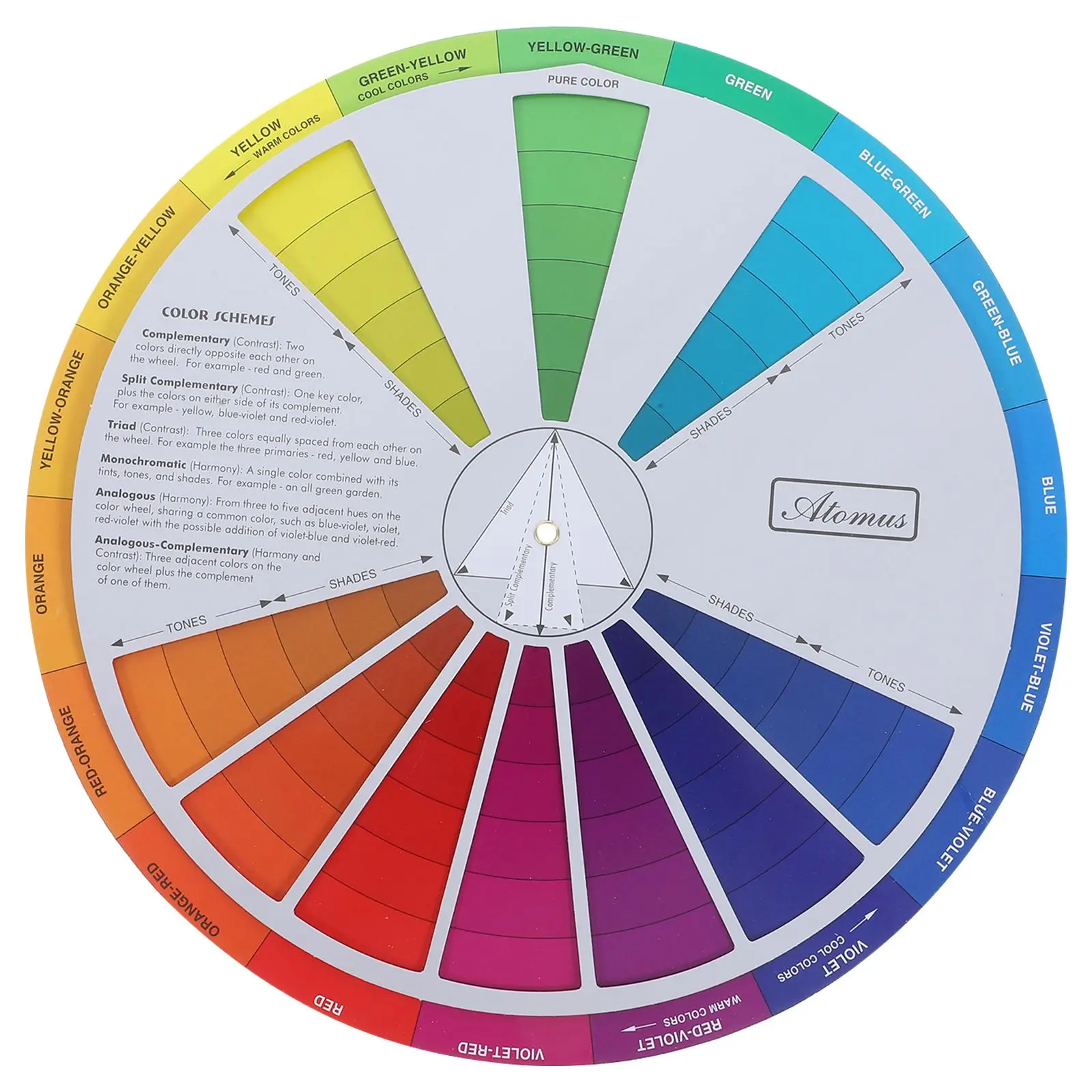 Color-Wheel-Chart-Mixing-Colour-Board-Paint-Guide-Blending-Circle ...