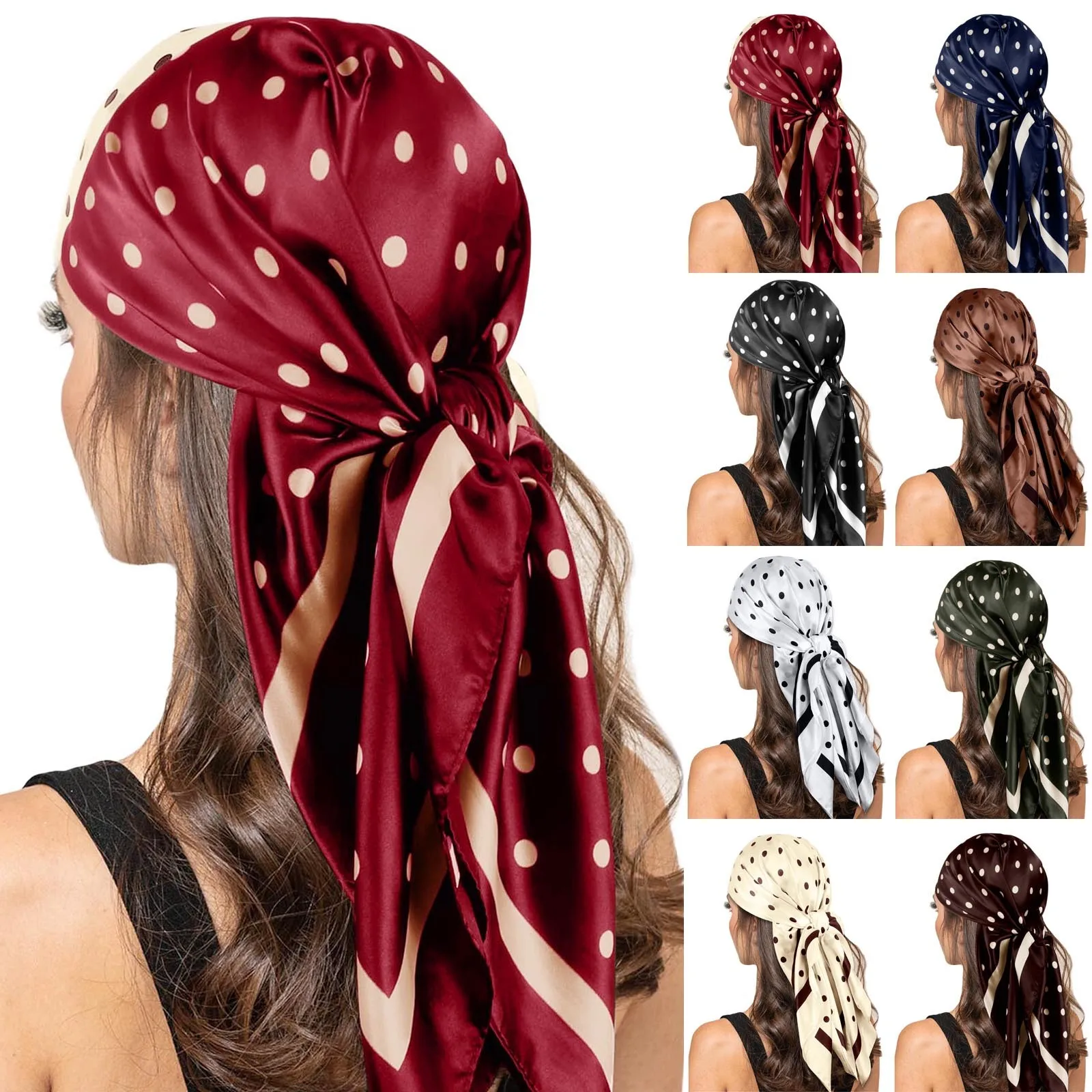 Moda-saten-kare-e-arp-Bandana-kad-nlar-puanl-bask-atk-s-sa-Bandana-kad ...