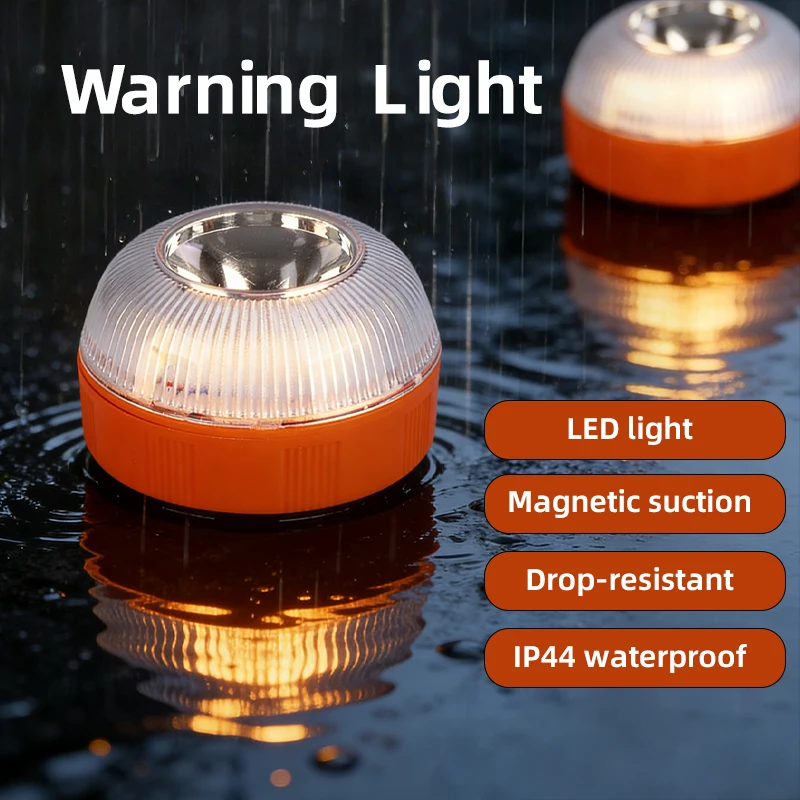 V16 Dual-Mode Magnetic Warning Light, IP44 Waterproof Shockproof LED ...