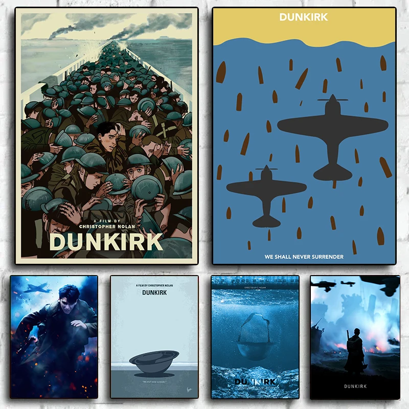 Historical-War-Movie-Dunkirk-Posters-Canvas-Painting-Christopher-Nolan ...