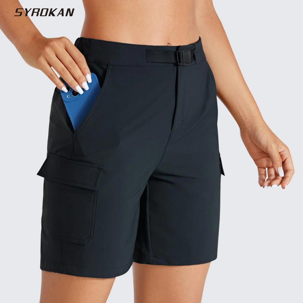 SYROKAN-Stretch-Hiking-Cargo-Shorts-for-Women-7-UPF-50-Waterproof ...