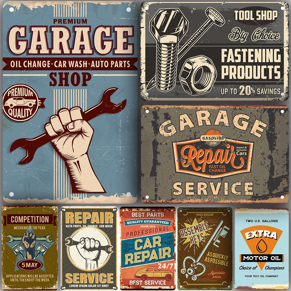 Service Repair Vintage Sign Metal tin Sign Poster for Bar Pub Club Man ...