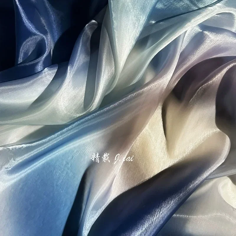 Purple-Smudged-Liquid-Watery-Fabric-Fairy-Crystal-Satin-Glossy-Designer ...