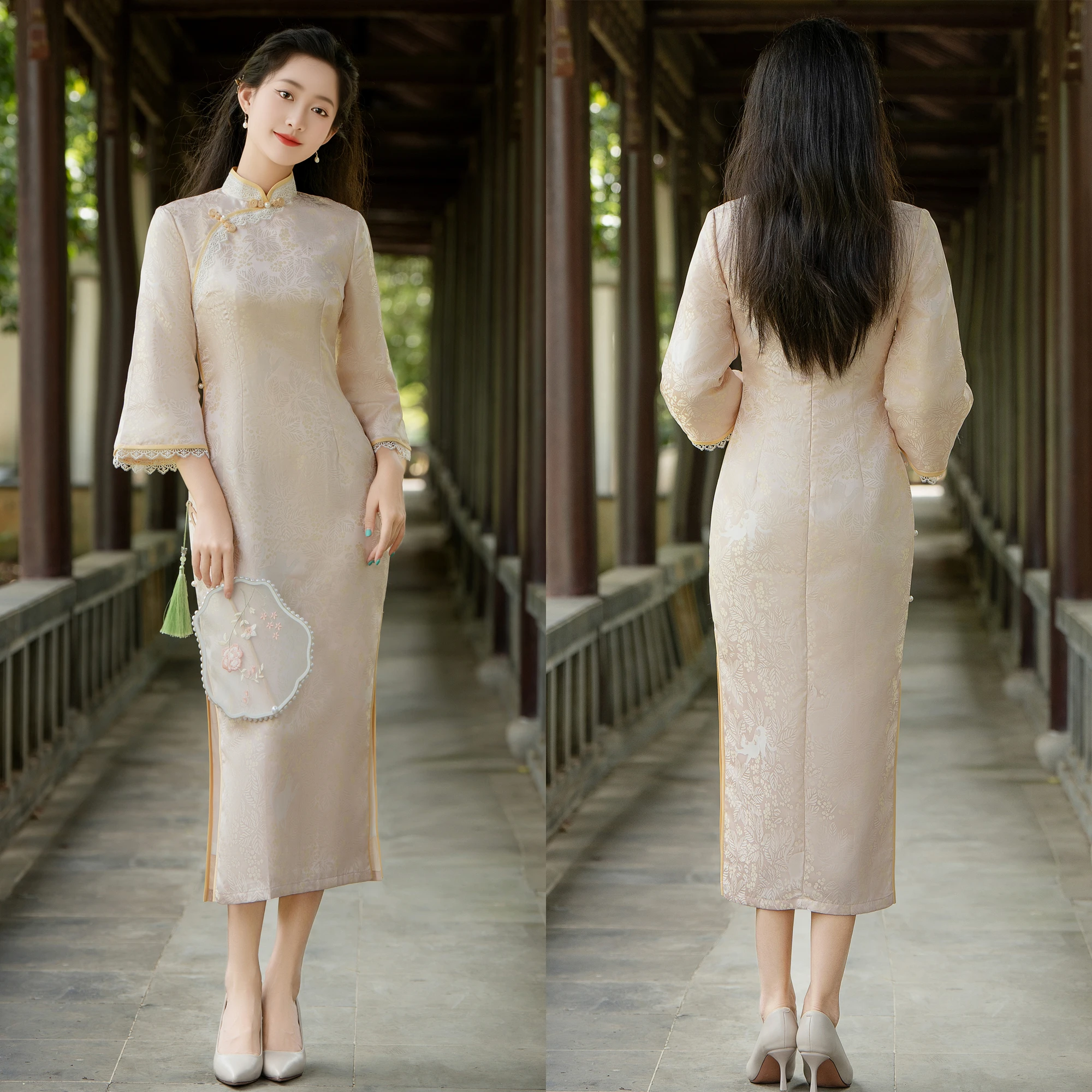 Vintage-China-Dress-Lace-Cheongsam-Qipao-Womens-Modified-Modern ...