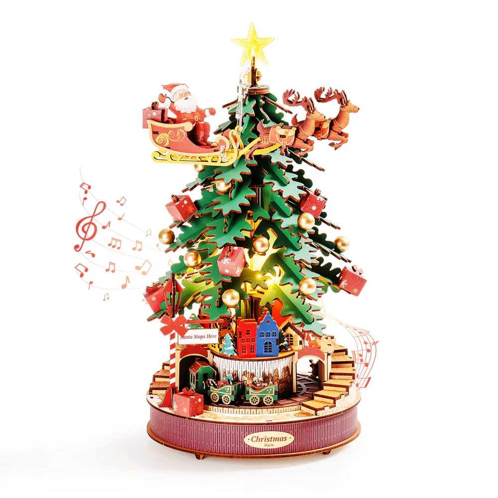 Robotime-Rolife-Christmas-Melody-Tree-Music-Dearmer-Boxes-3D-Wooden ...