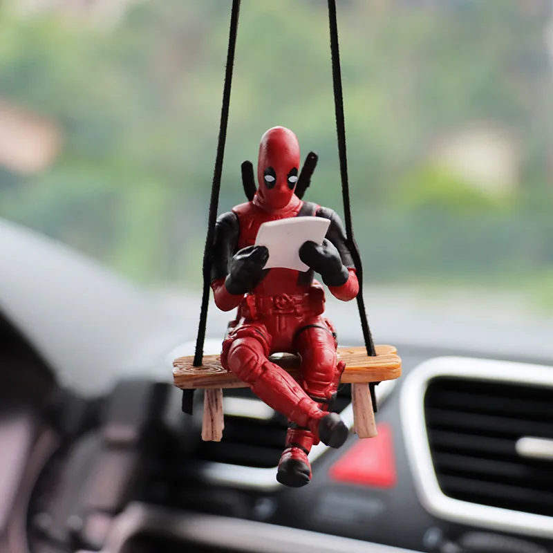 Cartoon-Deadpool-Car-Rearview-Mirror-Pendant-Read-A-Book-SUCK-IT-Car ...
