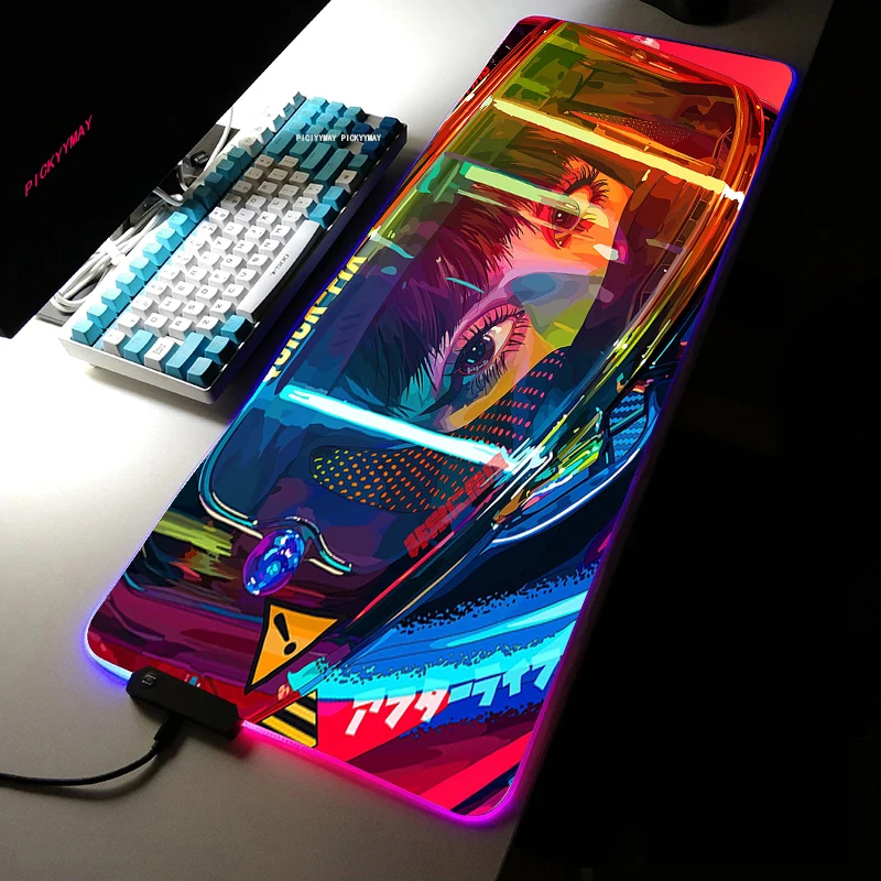 Colored Large Led Mouse Pad | Mouse Keyboard Pad Led Rgb | Gamer Big ...
