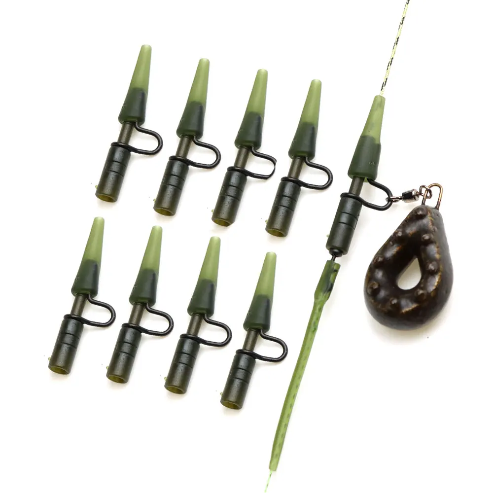 10pcs Lead Sinker Lead Weight Clips Heli Hair Fishing Rig Tackle Tail ...