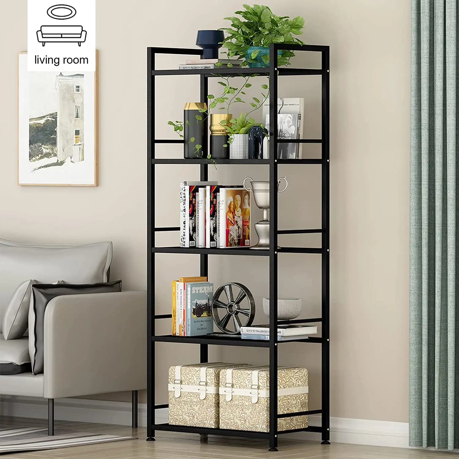 Shelving Unit Metal Shelf Rack Heavy Duty | Metal Standing Storage ...