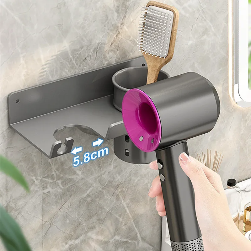 Aluminum-Alloy-Hair-Dryer-Bracket-Wall-mounted-Hair-Dryer-Bracket ...