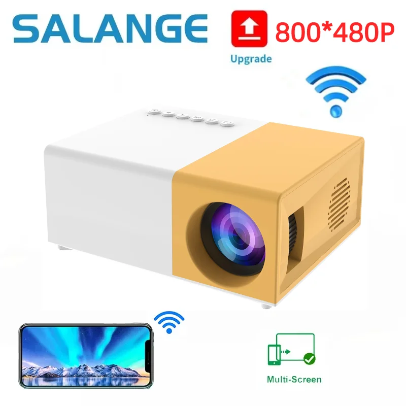 Salange MINI Projector J9C LED Portable Home Cinema 800*480 Sync ...