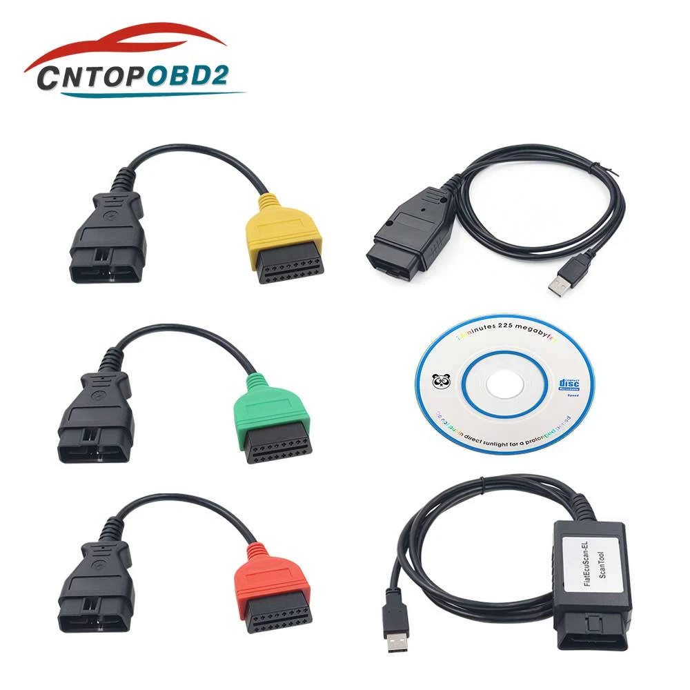Full Set For Fiat Ecu Scanner Multiecuscan Adapter Obd2 Diagnostic Tool ...