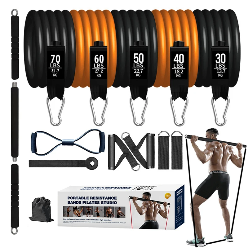 Barra elástica de látex para Fitness, bandas de resistencia para ...