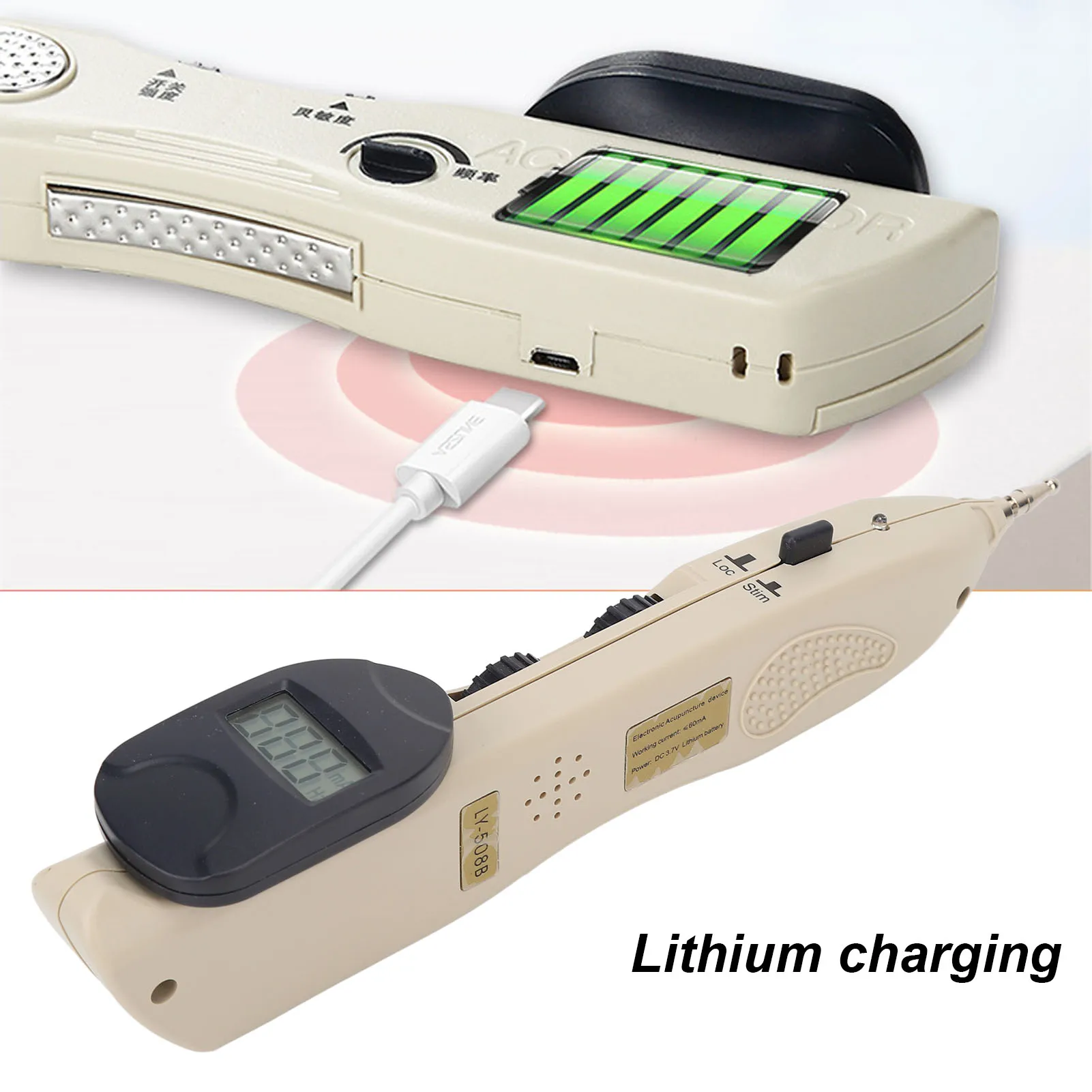 Meridians-Massage-Pen-Electric-Adjustable-Pain-Reduce-Tighten-Skin ...