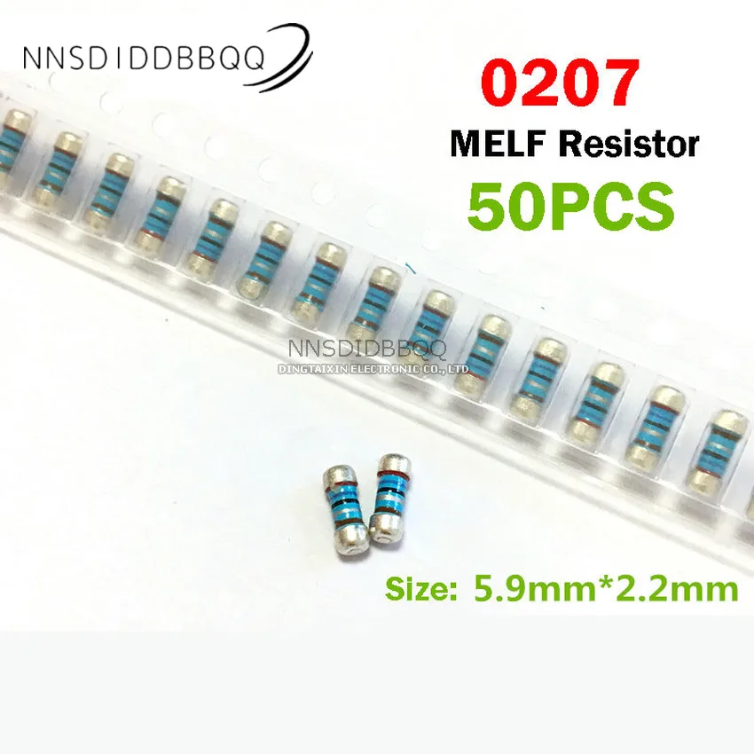 50PCS-SMD-MELF-Resistor-0207-43K-47K-51K-56K-62K-68K-Accuracy-1-Color ...
