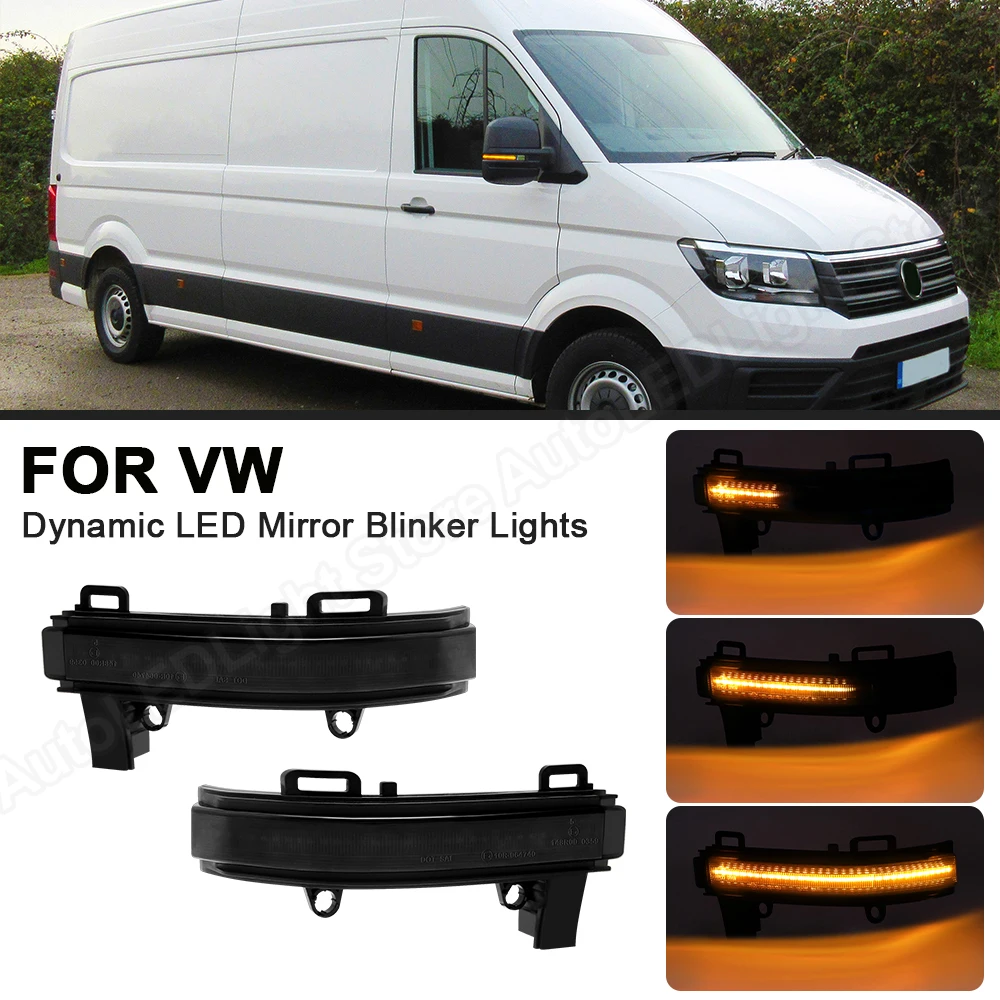 2pcs Dynamic LED Mirror Blinker Lights For Volkswagen Crafter MK2 2017 ...