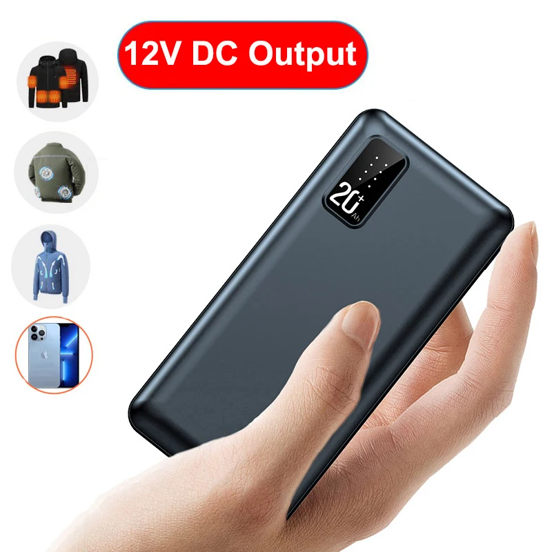 12V DC Output Power Bank 20000mAh Portable Charger External Battery ...