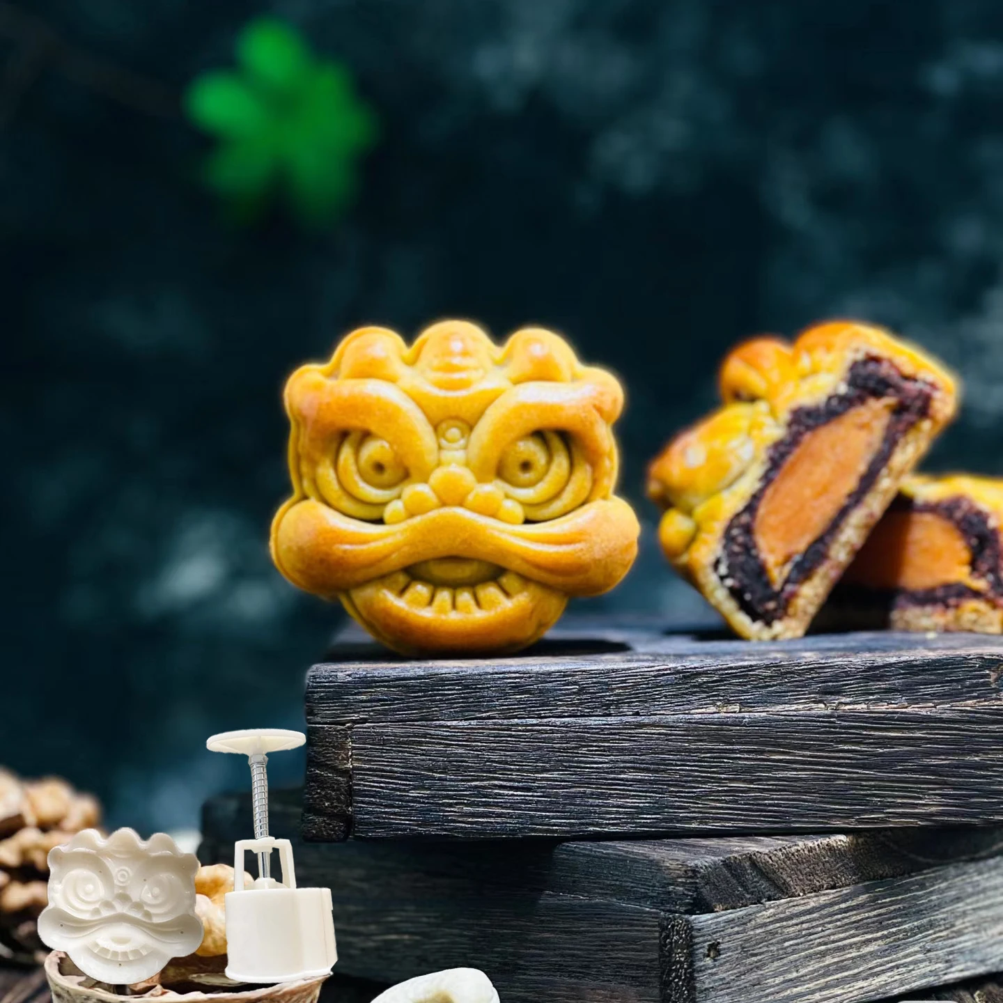 50g-75g-Mooncake-Pressable-Mold-Chinese-Lion-Dance-Creative-Novel-Mid ...