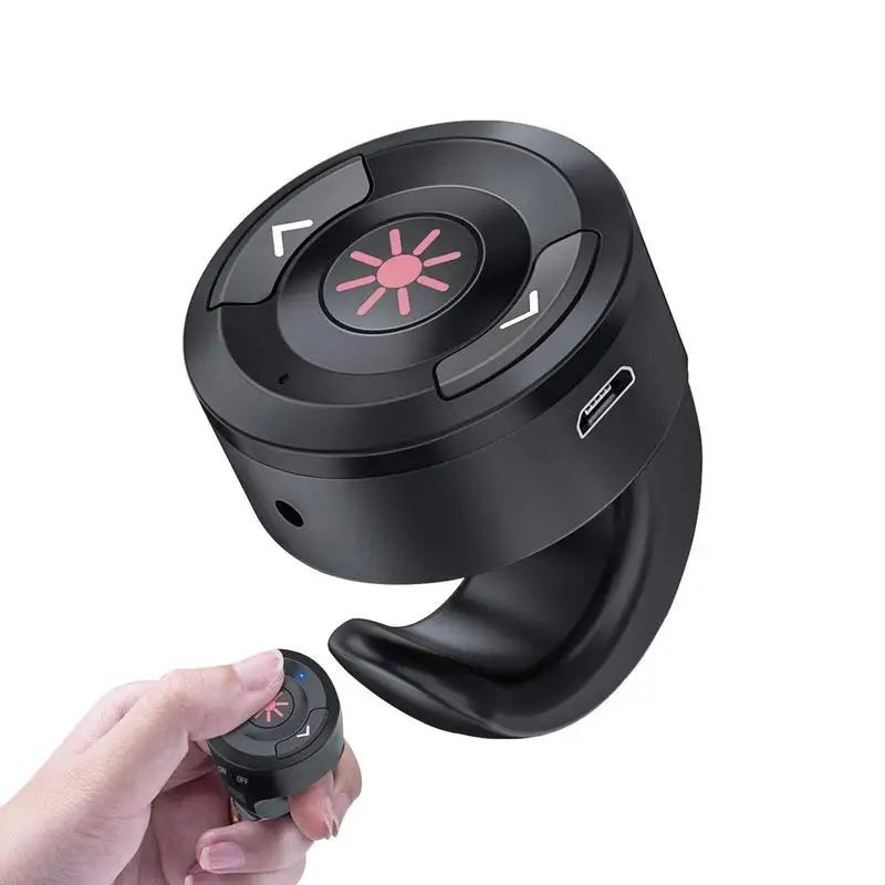 Presentation Clicker Rechargeable Finger Ring Wireless Page Turning Ppt ...